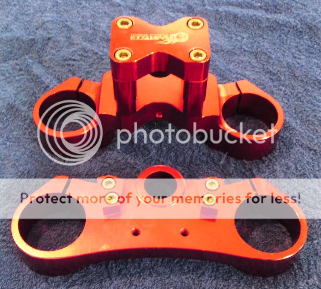 48mm top & bottom triple clamp set to suit dnm fastace marzocchi etc ...